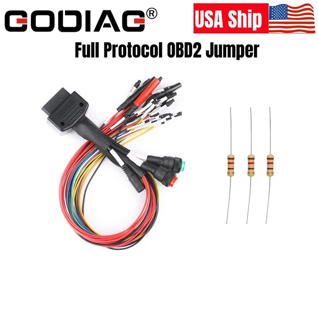 GODIAG FULL PROTOCOL OBD2 Jumper Cable Breakout Cable Diagnostic Cable ...