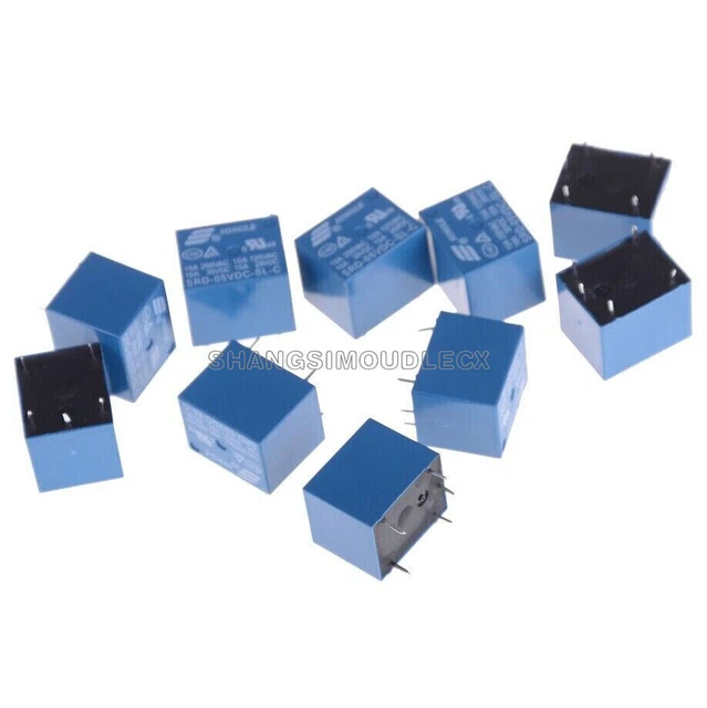 10PCS MINI POWER Relay 5V DC SRD-5VDC-SL-C SRD-5VDC-SL-C PCB NEW EUR 4 ...