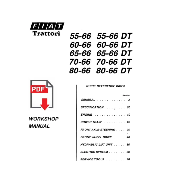 TRATTORE FIAT 55-66 60-66 65-66 70-66 80-66 DT Workshop service Manuale ...