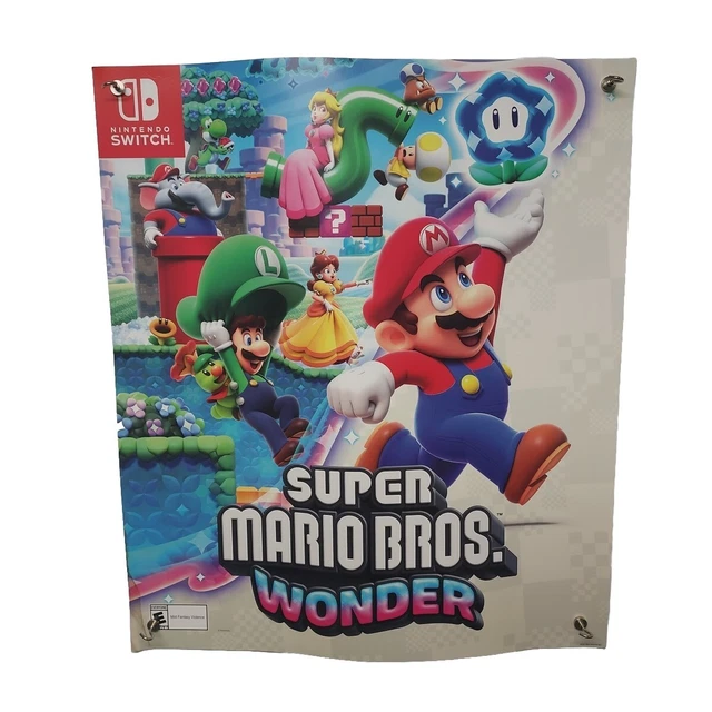 SUPER MARIO BROS. Wonder GameStop Promo Rare Poster (28 in X 24 in) £56 ...