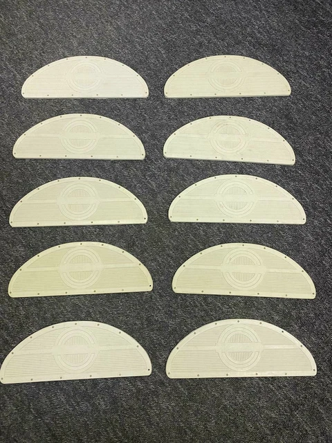 5 X PAIR HARLEY 45 'HALF MOON' FOOTBOARD RUBBER INSERTS FLATHEAD ...