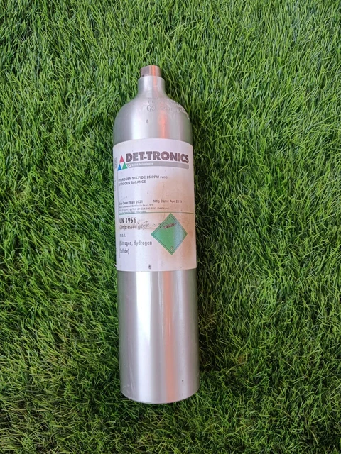 DET-TRONICS HYDROGEN SULFIDE Nitrogen 25 PPM Calibration Gas £134.17 ...