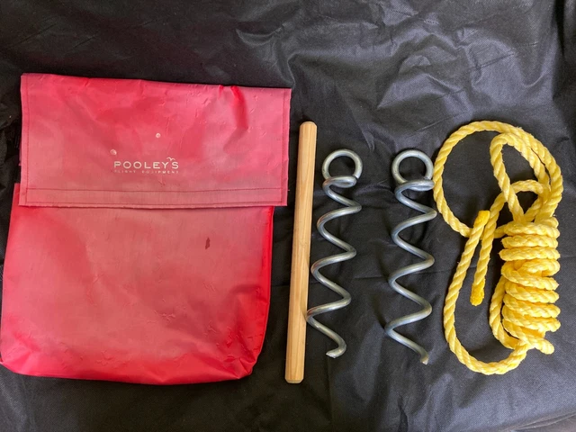 POOLEYS AIRCRAFT TIE-DOWN Kit Ground Anchor Picket Set incomplete £14. ...
