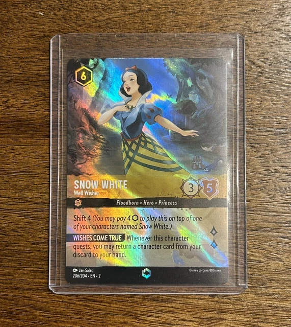MAGNIFIQUE CARTE DISNEY Lorcana Floodborn BLANCHE NEIGE Holo 206/204 !! EUR 189,12 - PicClick FR