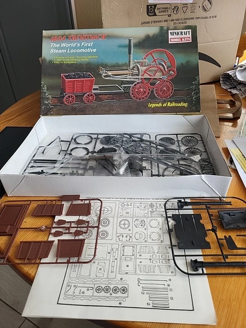 MINICRAFT 1804 TREVITHICK Worlds first Steam Locomotive Model Kit 1/38 ...