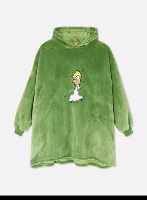 HOMER SIMPSON FLEECE Hoodie Meme Bush Hoody The Simpsons Blanket Warm s ...