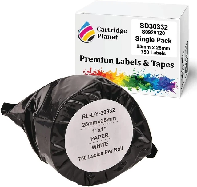 COMPATIBLE MULTI PURPOSE Square Label Roll for Dymo SD30332 S0929120 ...