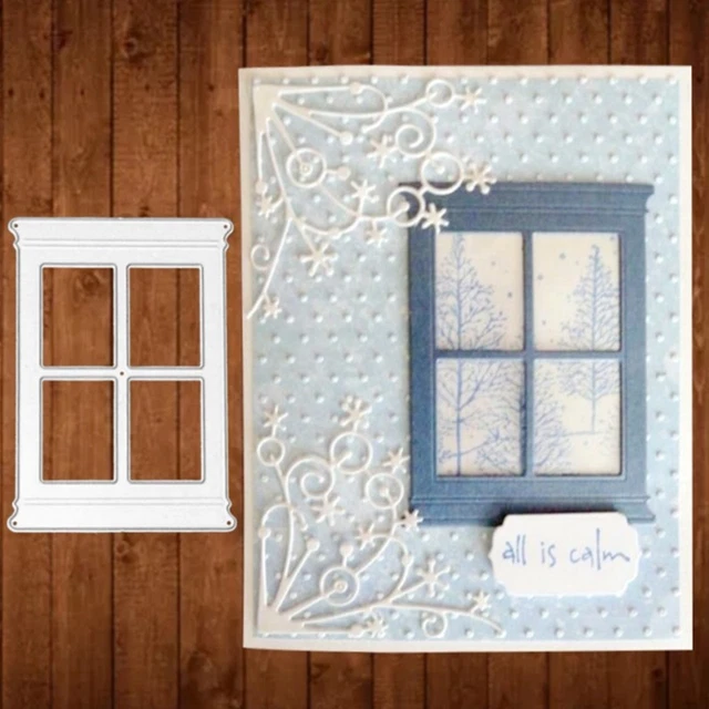 WINDOW METAL CUTTING Dies Stencil Scrapbooking DIY Album Stamp Paper ...