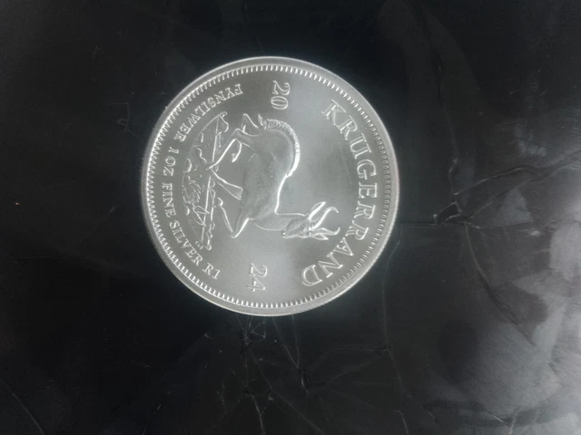 1 OZ MONETA d'argento Krugerrand 2024 raffineria sudafricana, purezza ...