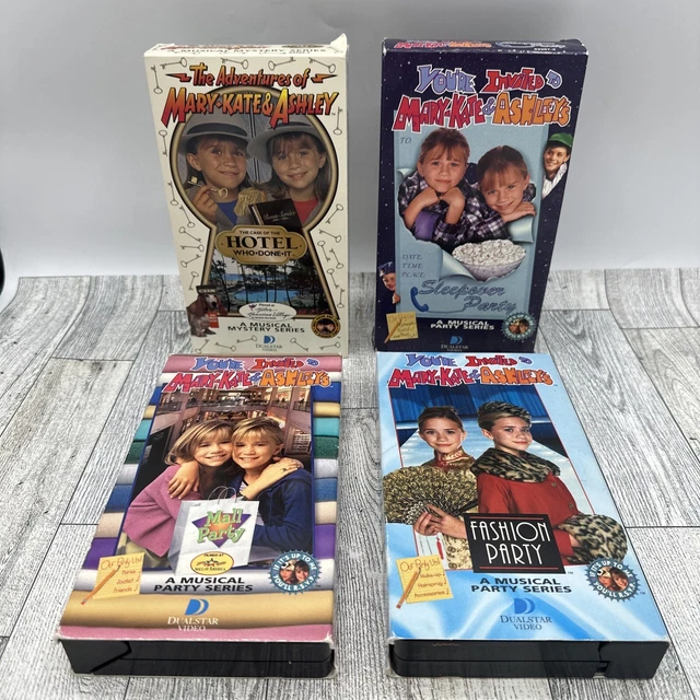 MARY KATE AND Ashley VHS Tapes Lot of 4 Sleepover Party Mall Party ...