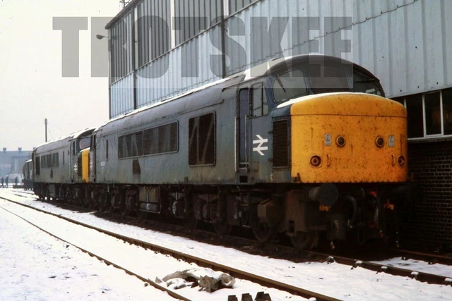 35MM SLIDE BR British Rail Diesel Loco Class 46 46052 Doncaster Works ...