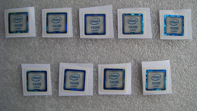 INTEL XEON INSIDE Case Sticker Lot Of 9 $60.00 - PicClick CA