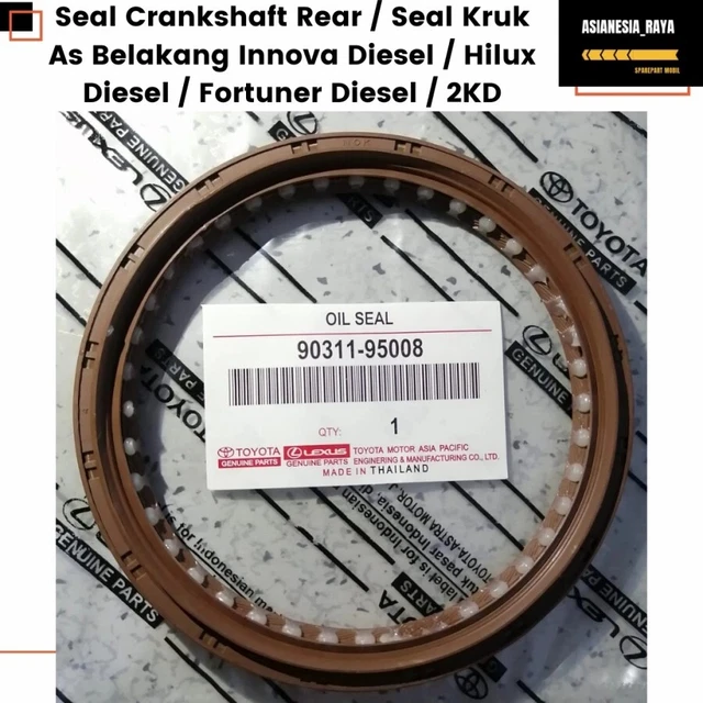 GENUINE TOYOTA CRANKSHAFT Oil Seal Diesel Engine Dyna Fortuner Hiace Hilux Prado £38.18 ...