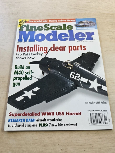 FINE SCALE MODELER Magazine October 2000 M40 WWII USS Hornet F6F ...