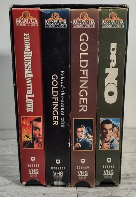 James Bond 007 Vhs T Set Volume 1 4 Tape Dr No Goldfinger From