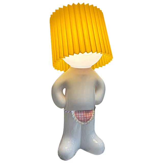 LITTLE SHY MAN Lamp Plug In Naughty Boys Desk Lamp for Bedroom (Yellow ...