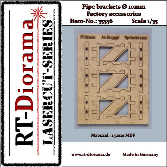 PIPE BRACKET 10MM Staffa Per Tubo Da 10 mm 1:35 Plastic Model Kit RT ...