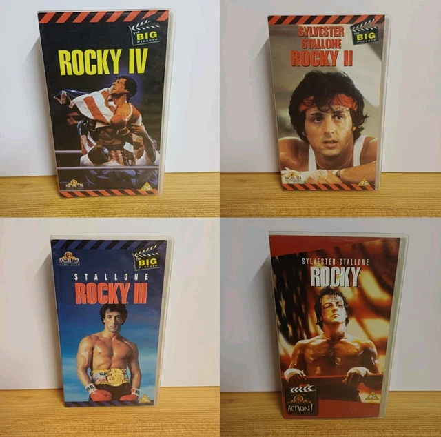 ROCKY VHS BUNDLE Rocky 1,2,3,4 MGM/UA Home Video Sylvester Stallone £18 ...