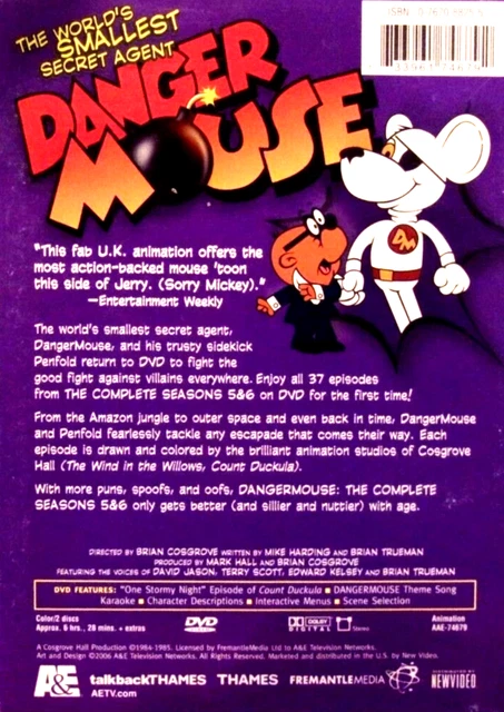DANGER MOUSE DVD Complete Season 5 & 6 Five Six (2 DISC) 6 HRS 37 EPS ...