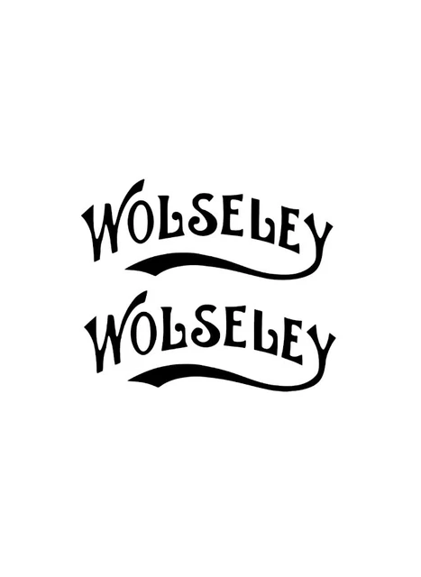 2 X WOLSELEY Stationary Engine logo Vinyl decal Sticker Car Van Trailer ...