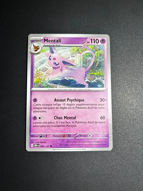 CARTE POKÉMON MENTALI 086/197 EV3 Flammes Obsidiennes fr neuve EUR 1,00 ...