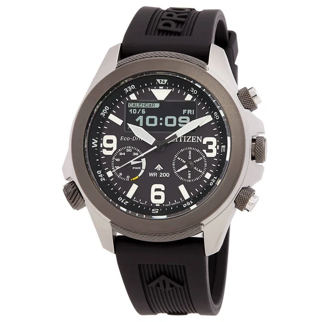 CITIZEN PROMASTER LAND Chronograph Analog-Digital Black Dial Men's ...