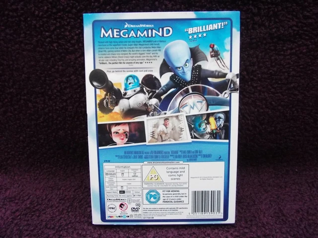 DREAMWORKS ANIMATION MEGAMIND DVD (2011) Will Ferrell, Brad Pitt, New ...