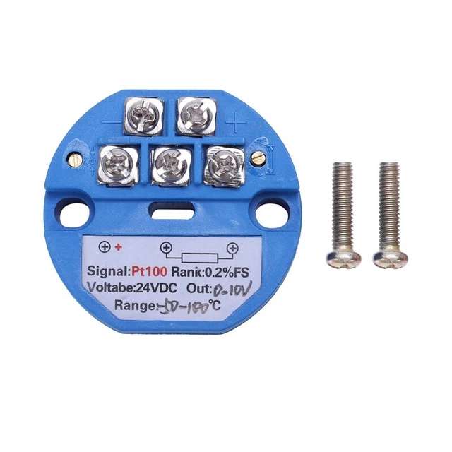 RTD PT100 TEMPERATURE Transducer DC24V Minus 50~100 Degree Output 0-10V ...