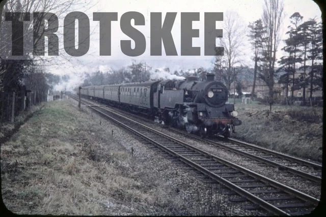 35MM SLIDE BR British Railways Steam Loco 80014 Class 4MT Hurst Green ...