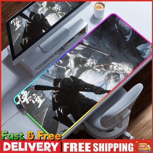 BLACK MYTH WUKONG RGB Table Pad Large LED Waterproof for Home Office ...