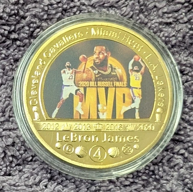 LEBRON JAMES GOLD Coin Basketball Signature Old Legend GOAT LBJ NBA USA ...