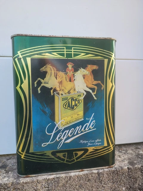 ANCIEN BIDON HUILE YACCO LEGENDE ,garage,autos,motos NO EMAILLEE Plaque ...