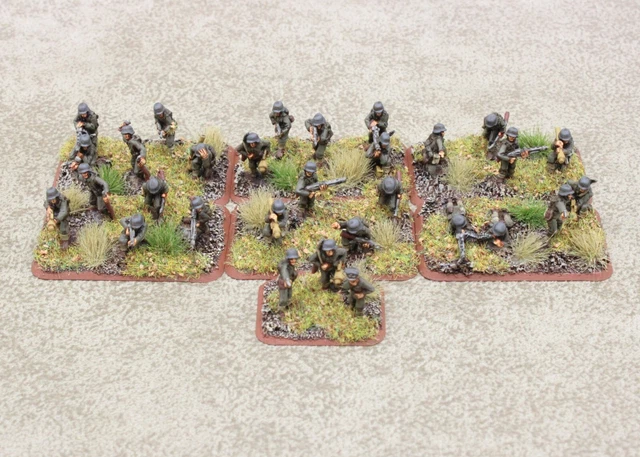 15MM WW2 METAL German INFANTRY PLATOON Very Well Painted Flames of War ...