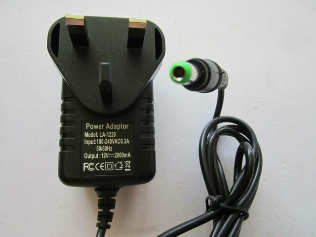 12V UK MAINS VIRGIN MEDIA SUPERHUB 2 ROUTER AC-DC Switching Adapter ...