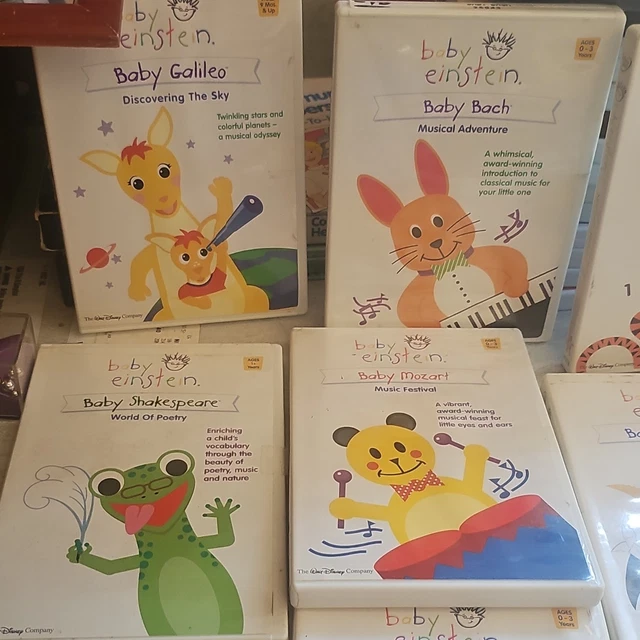 LOT OF 9 Baby Einstein DVD Lot Disney Tall DVD Case (Baby Galileo, Bach ...