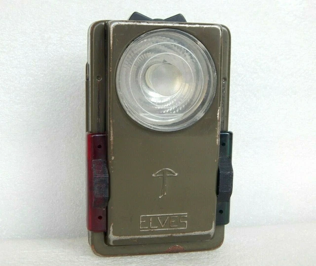 VINTAGE SWISS ARMY Military ELVES Signal Morse Code Flashlight Handheld ...