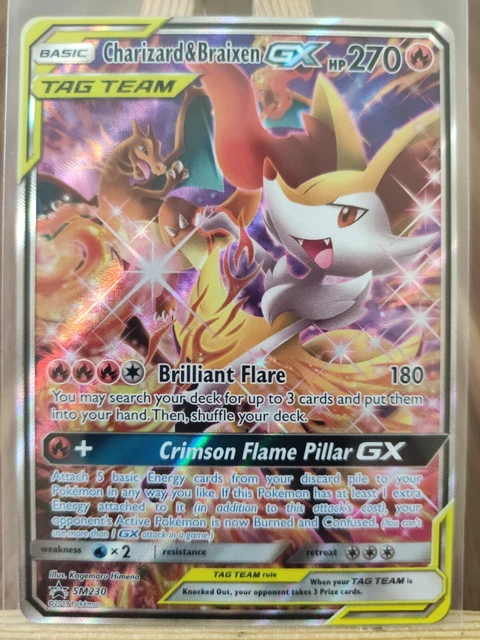 CHARIZARD & BRAIXEN Tag Team GX Alternate Full Art Promo SM230 Pokemon Card New EUR 26,74 ...