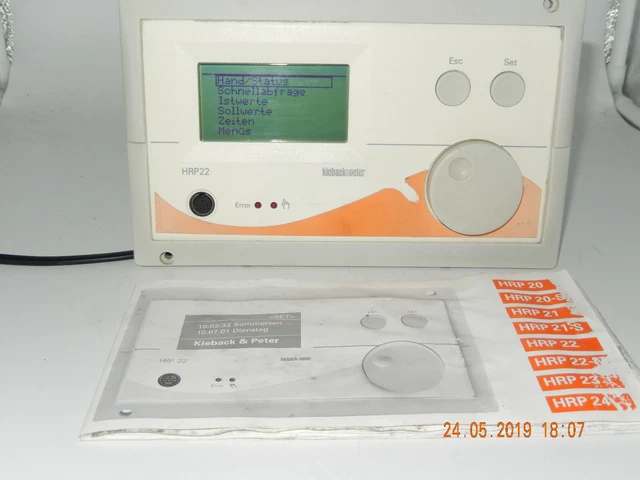KIEBACK & PETER HRP 22-V, version 3.64 heater controller with cylinder ...