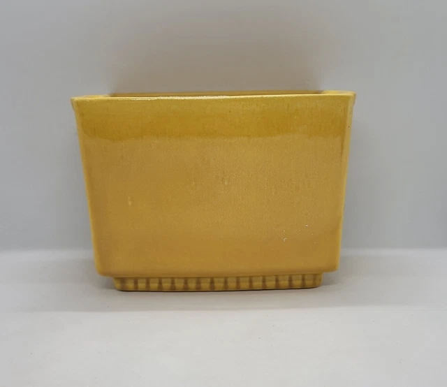 VINTAGE HAEGER POTTERY - Golden Yellow rectangular Vase planter $19.99 ...