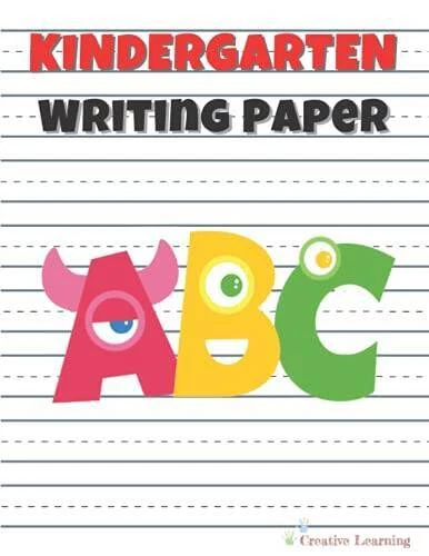 KINDERGARTEN WRITING PAPER With Lines For ABC Kids Handwriting KINDERGARTEN WRITING PAPER With Lines For ABC Kids Handwriting