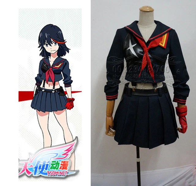 KILL LA KILL Matoi Ryuko sailor uniform Cosplay Costume + One glove HK ...