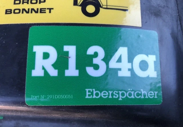 LAND ROVER ARMY DEFENDER SNATCH Eberspacher R134a Sticker AIR ...