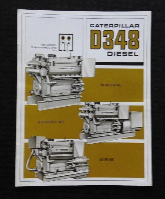 1968 CATERPILLAR D348 Diesel Moteur " Marine Industriel Électrique Set ...