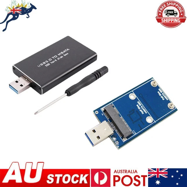 MINI SSD ENCLOSURE Box PCI-E MSATA Adapter Hard Disk Case for 30*30/50 ...