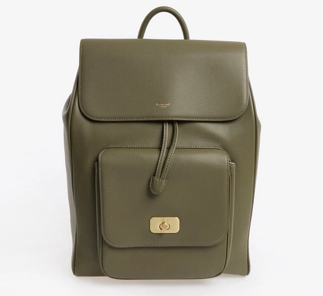 MONCRIEF ITALIAN LEATHER Ella Backpack With Clasp Front Pouch New RRP £ ...