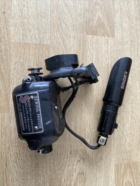 ORIGINAL VINTAGE SINGER SEWING MACHINE MOTOR B.U.K 12-E,230-250V,0.3AMP ...