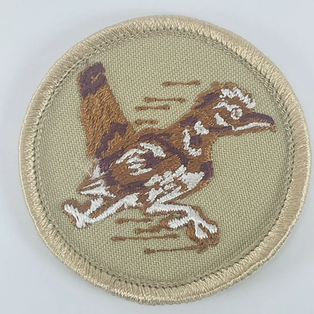 BSA BOY SCOUT Patrol 2 inch Round Patch Running Roadrunner Desert Bird ...