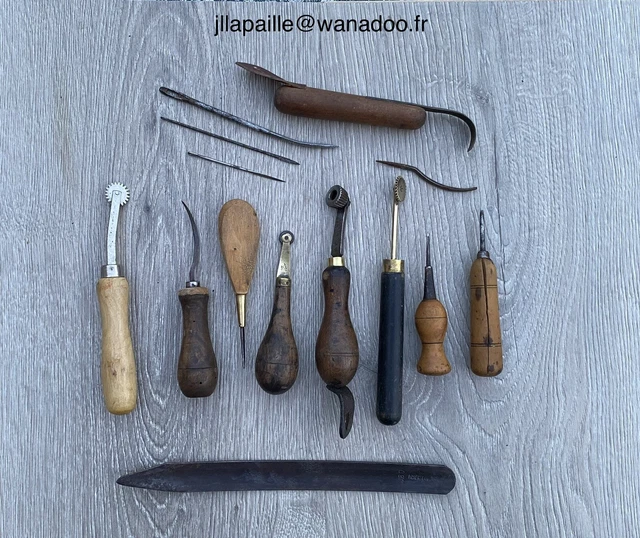 OUTILS DE BOURRELIER Cordonnier Travail du Cuir EUR 50,00 - PicClick FR
