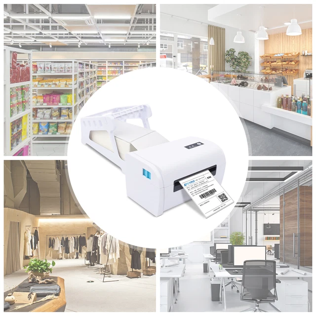 USB THERMAL LABEL Printer Shipping Label Printer With Power Adapter PC ...