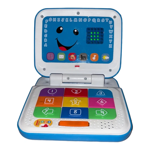 FISHER-PRICE LAUGH & Learn Smart Stages Laptop Blue White Tested Works ...